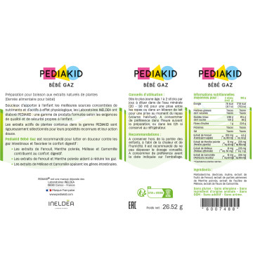 Gaz bébé : Pediakid Bébé Gaz - Confort intestinal - Shopping Nature